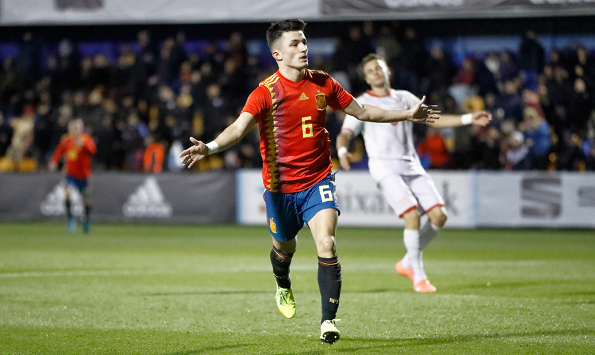 Manu García juega los 90 minutos con España Sub21