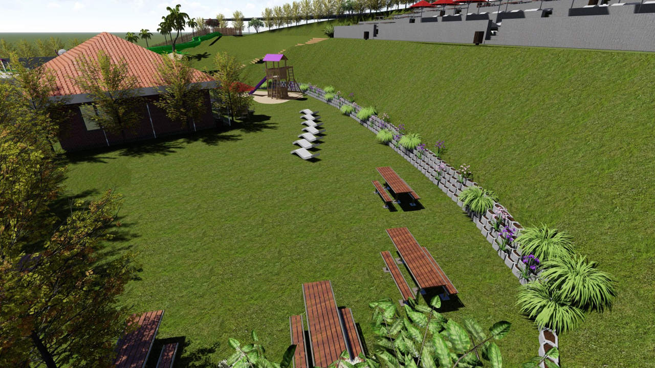 Infografía del futuro Parque Acuático de Corvera